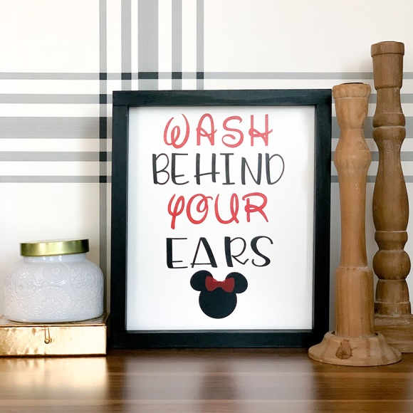 Hand Crafted | Other | Kids Bathroom Disney Signs | Poshmark